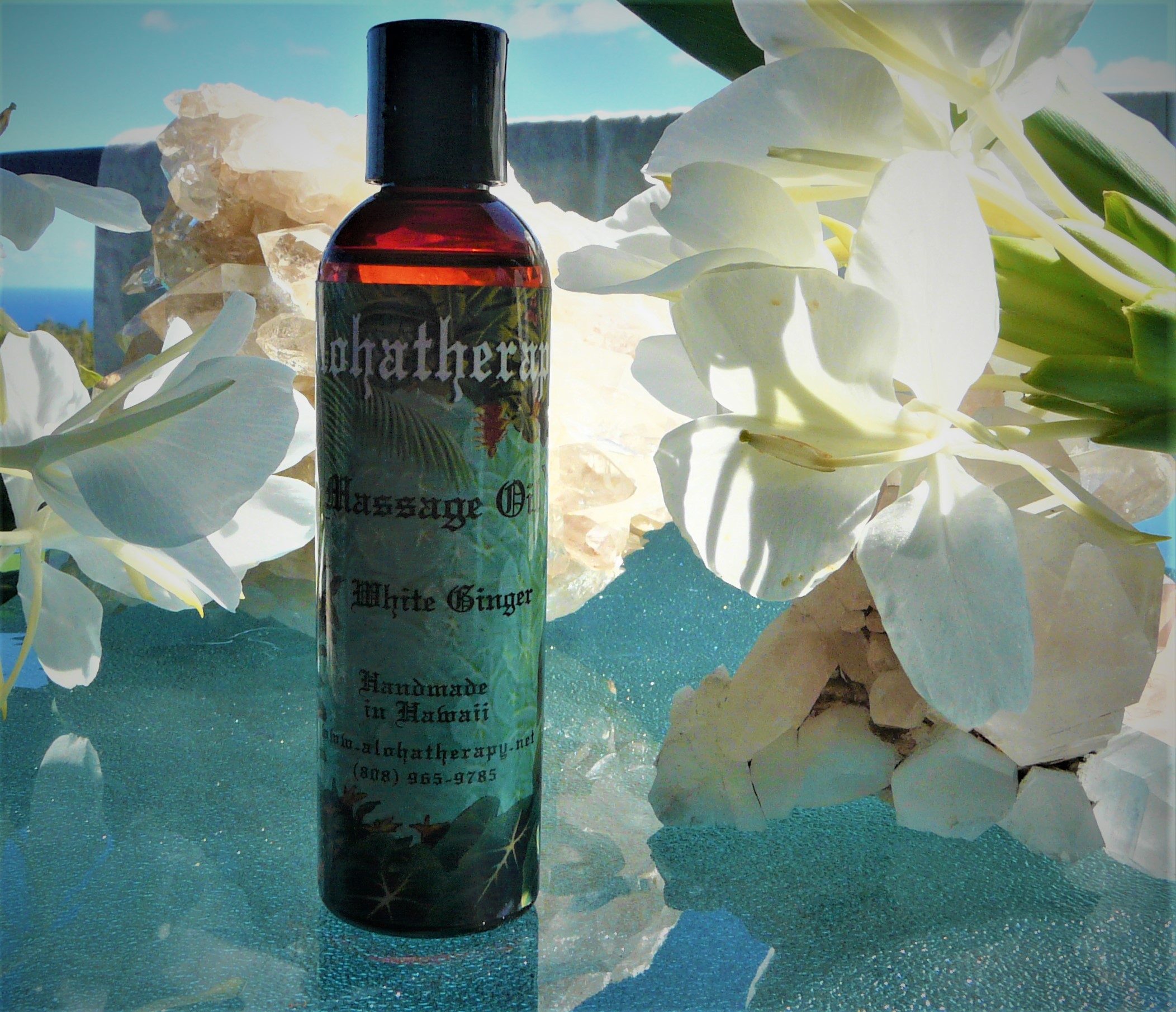 “white Ginger” Massage Oil Bath And Body Oil Alohatherapy
